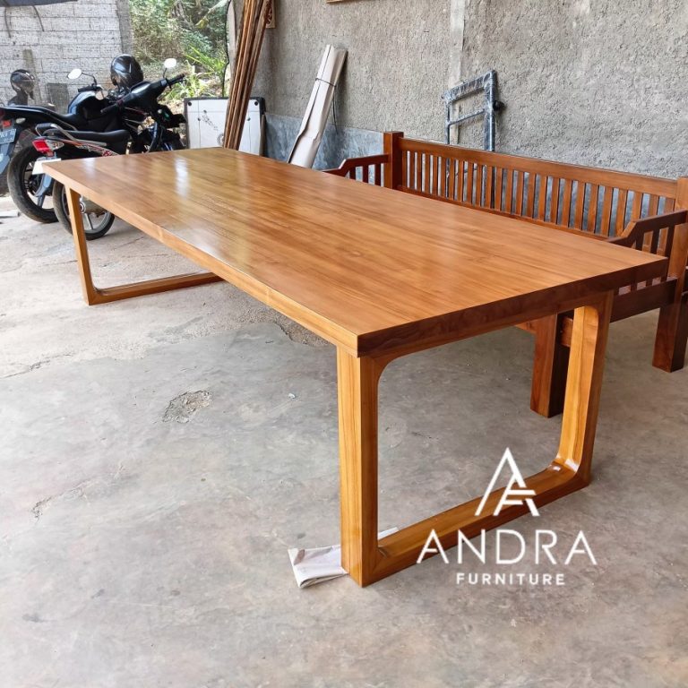 meja meeting , meja makan panjang dan tebal bahan tebal kayu jati meja ...