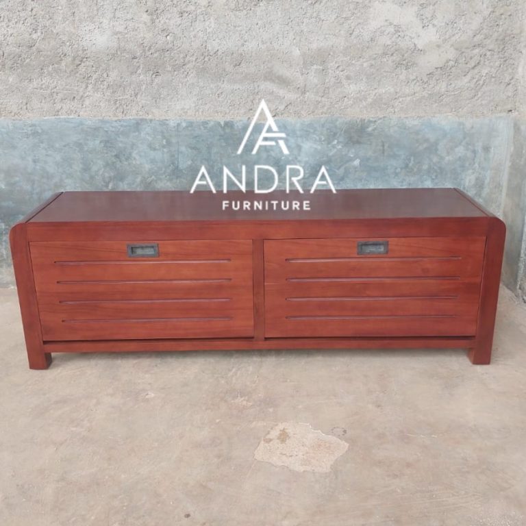 buffet sepatu, rak sepatu, almari sepatu, tempat sepatu kayu jati rel ...