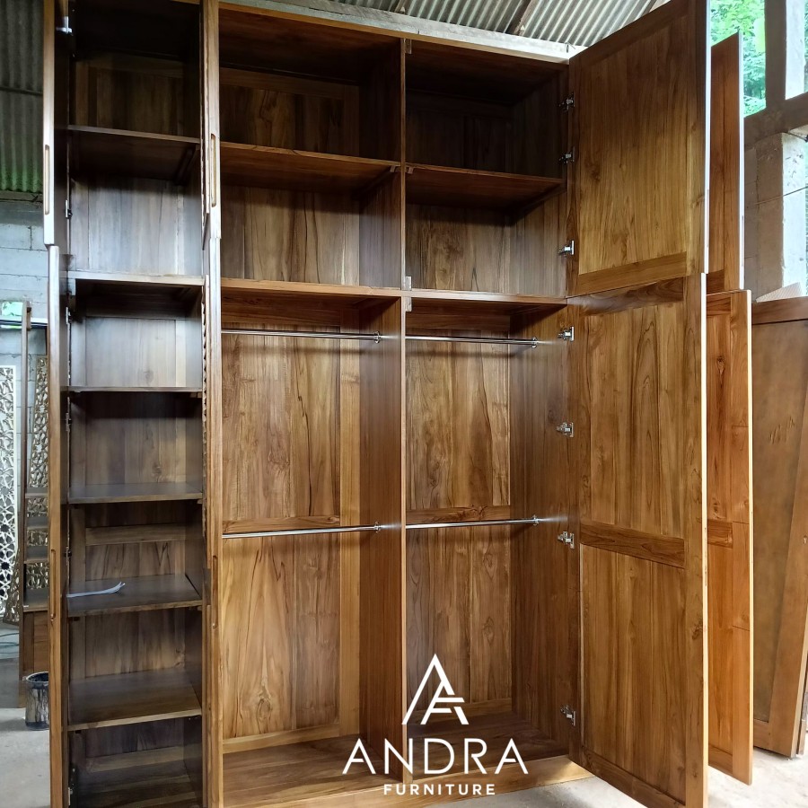 Lemari Pakaian Jati Model Minimalis | Andra Furniture
