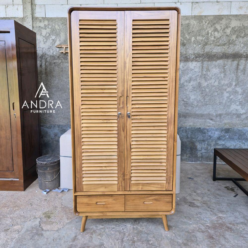 almari jati 2 pintu jalusi krepyak gantungan ambalan plus 2 laci luar ...