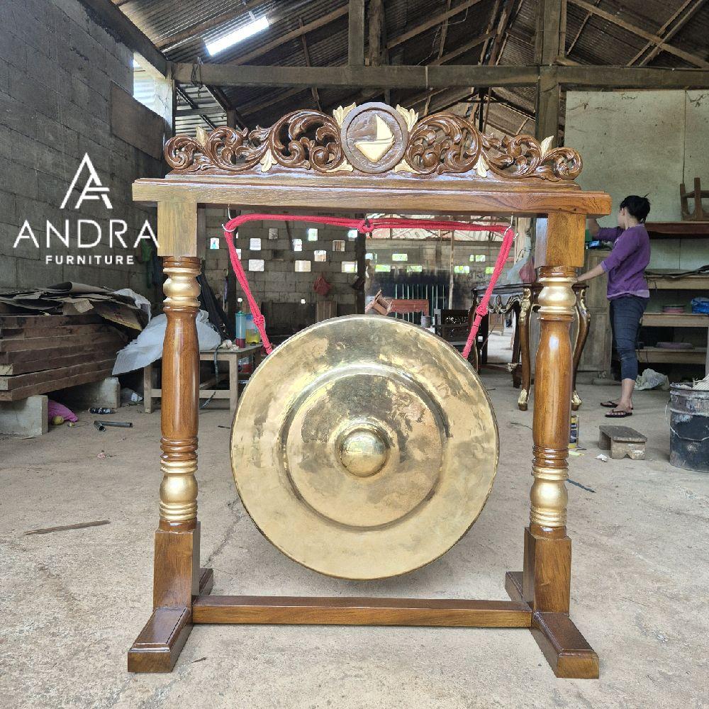 Gong with stand, gawangan ukir kayu jati bisa plus gong untuk peresmian ...